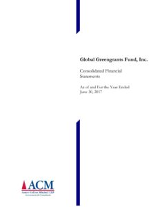 Global Greengrants Fund 6-30-17 FS | Global Greengrants Fund